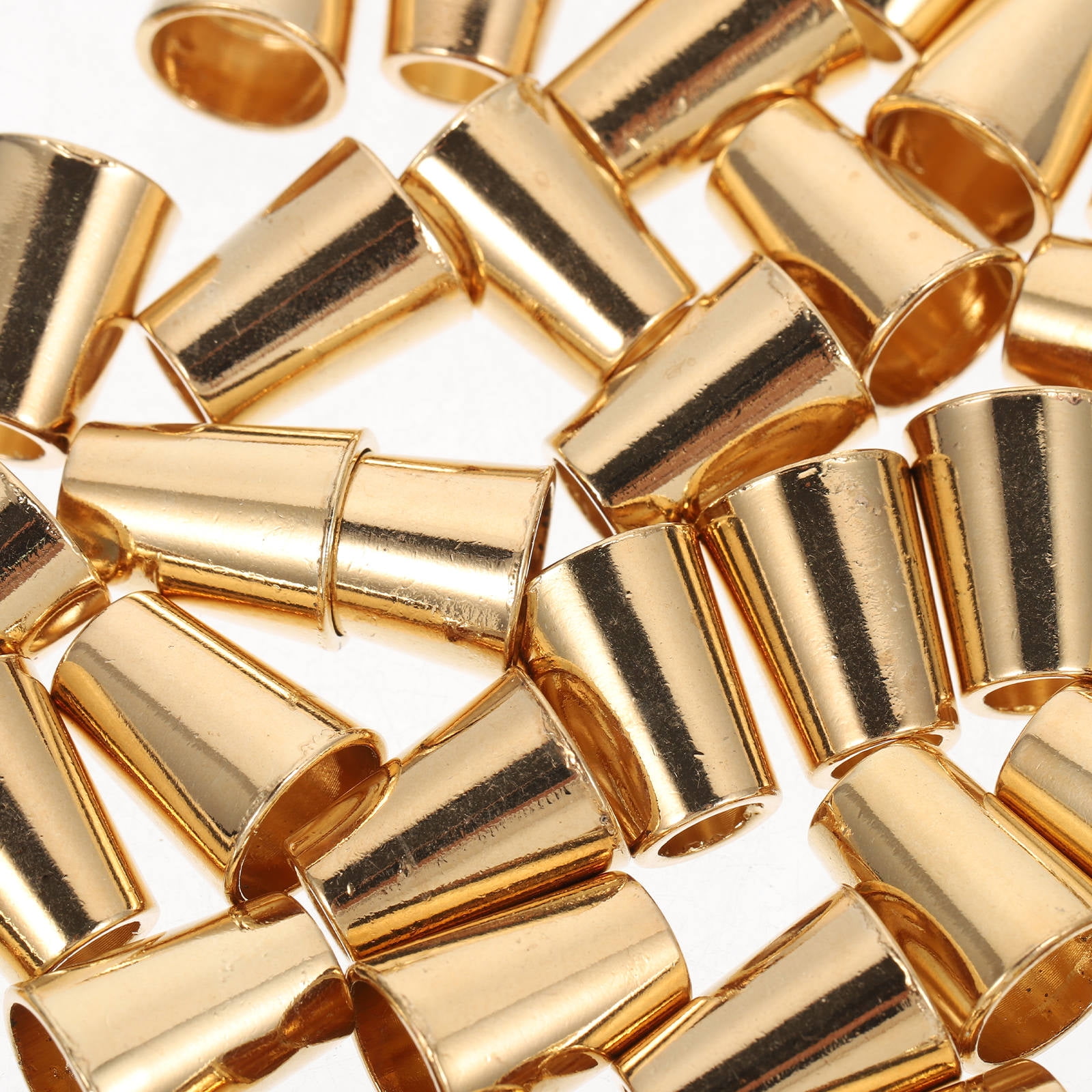 PTOOTP Rope End Stopper Cord End Caps Golden Alloy 40Pcs 1X1.3In ...