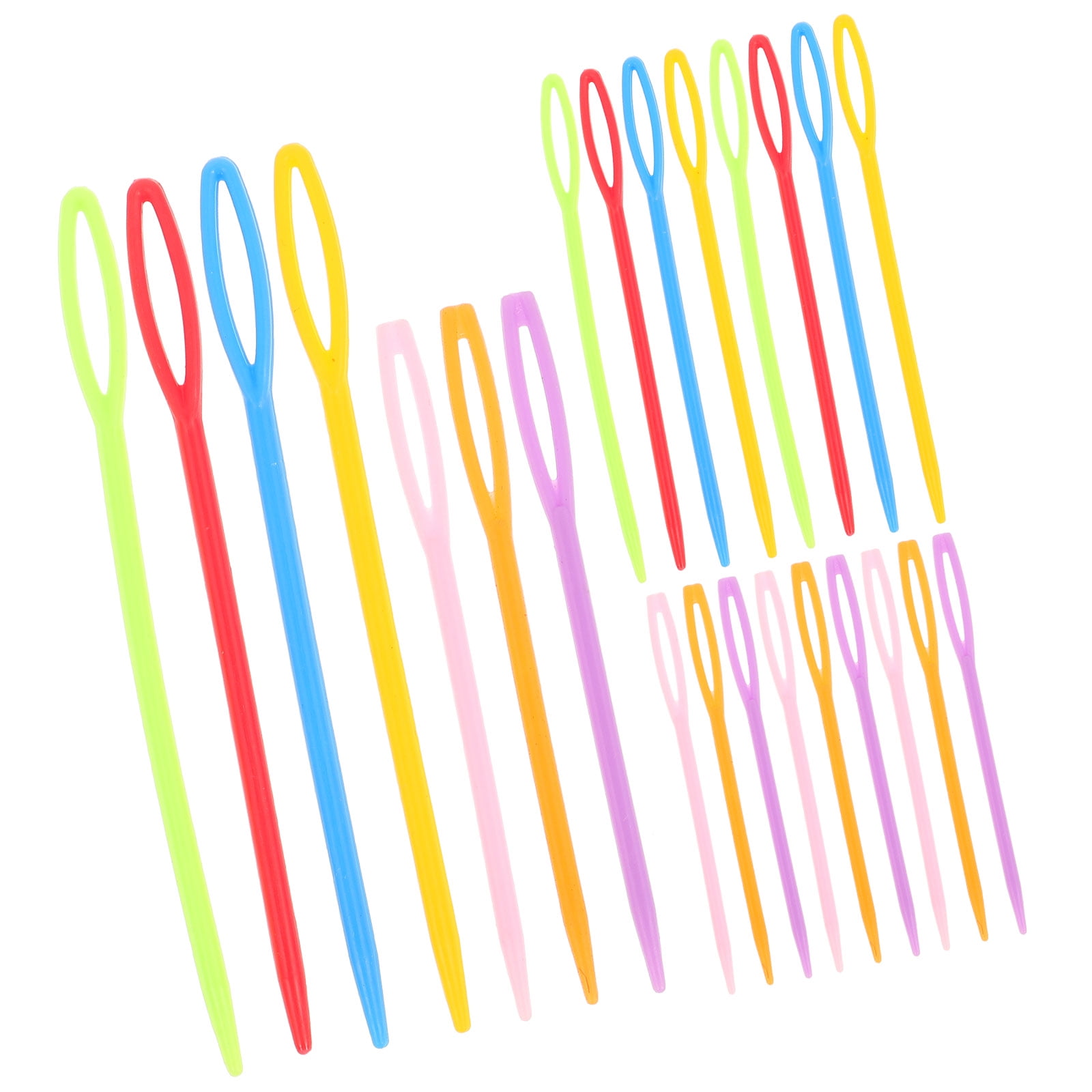 PTOOTP 40Pcs Large Eye Sewing Needles Plastic Beading Needle for ...