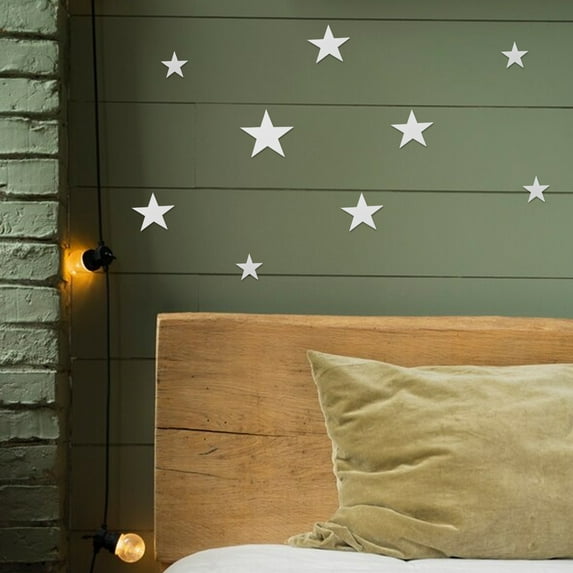 PTOOTP 40pcs Reflective Surface Mirror Stickers for Walls in Silver ...