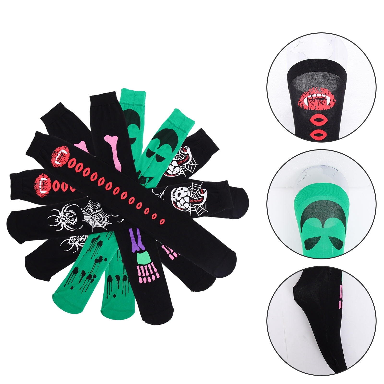 PTOOTP Assorted Color Thigh High Stockings Vampire 4 Pairs Party Wear ...