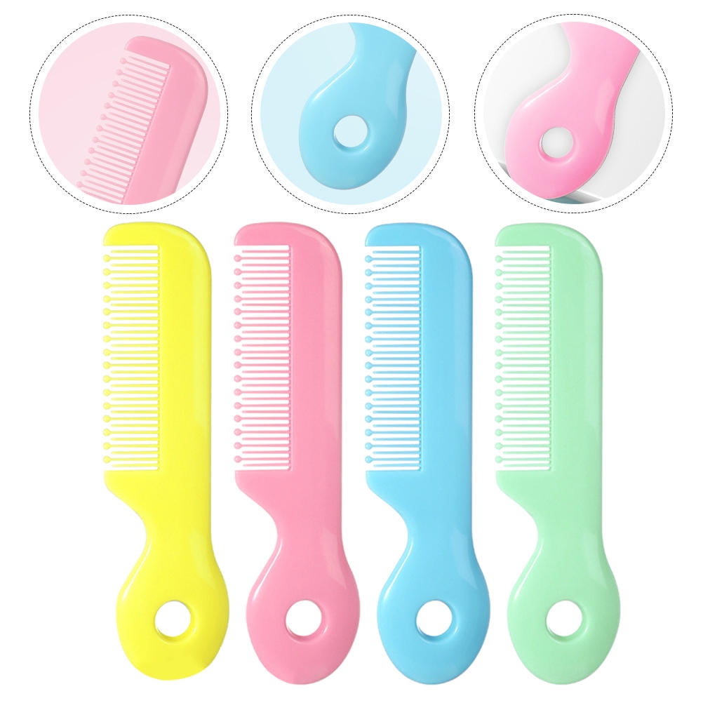 PTOOTP 4Pcs Baby Safety Combs For Toddler Hair Brush Comb Daily Use Abs ...