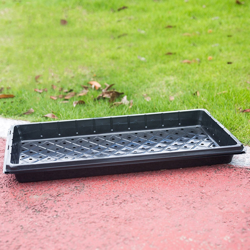 PTOOTP Plastic Planter Tray Rectangular Trays Black Homeowners Outdoor ...