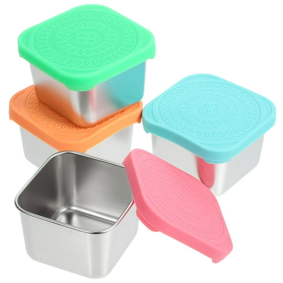 PTOOTP Dressing Containers with Lids Stainless Steel Assorted Color ...