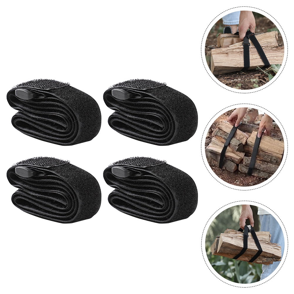 PTOOTP 4Pcs Ratchet Tie Down Straps Black Polyester Fastening Camping ...
