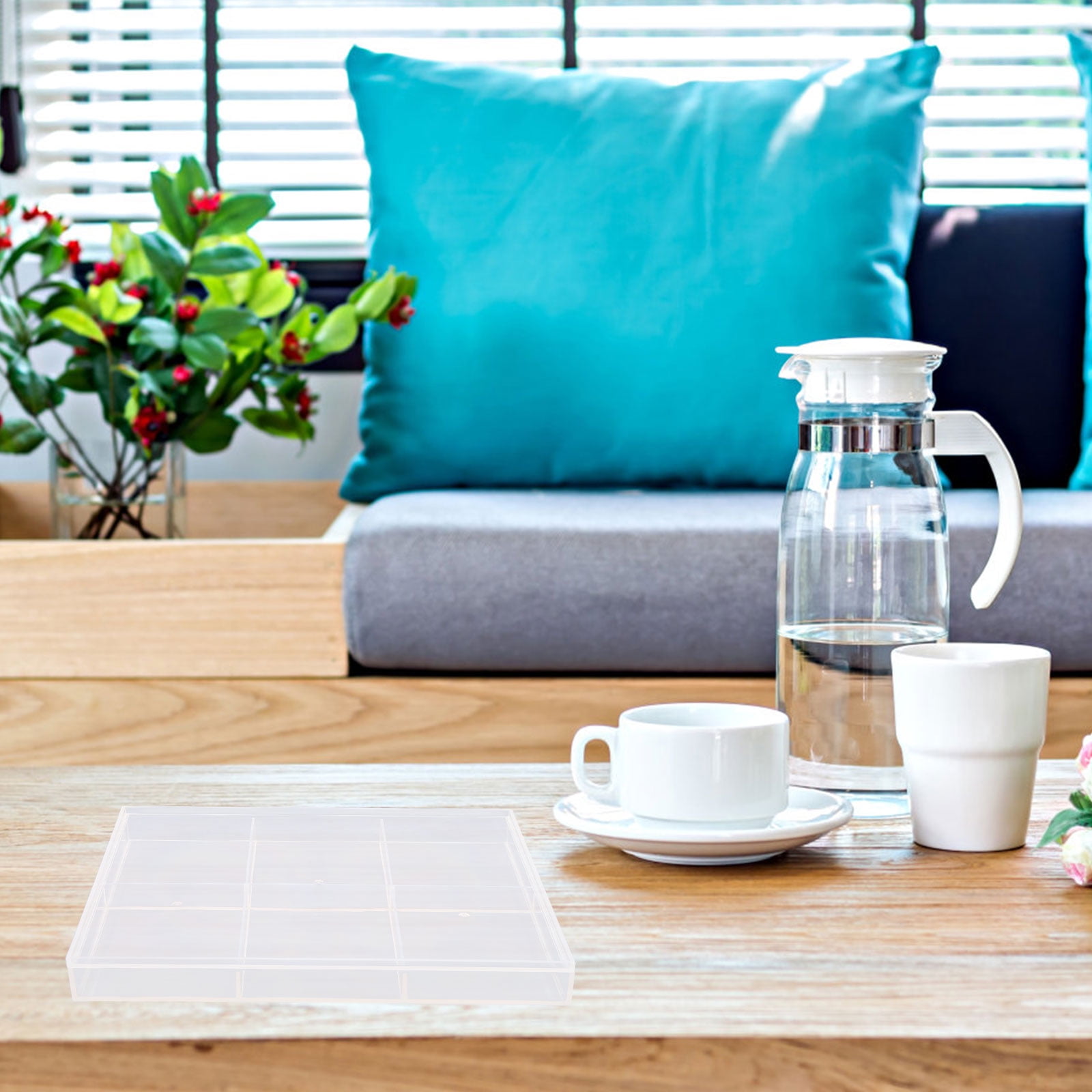 PTOOTP 4Pcs Tea Bag Storage Organiser Compact Tall White Plastic Multi ...