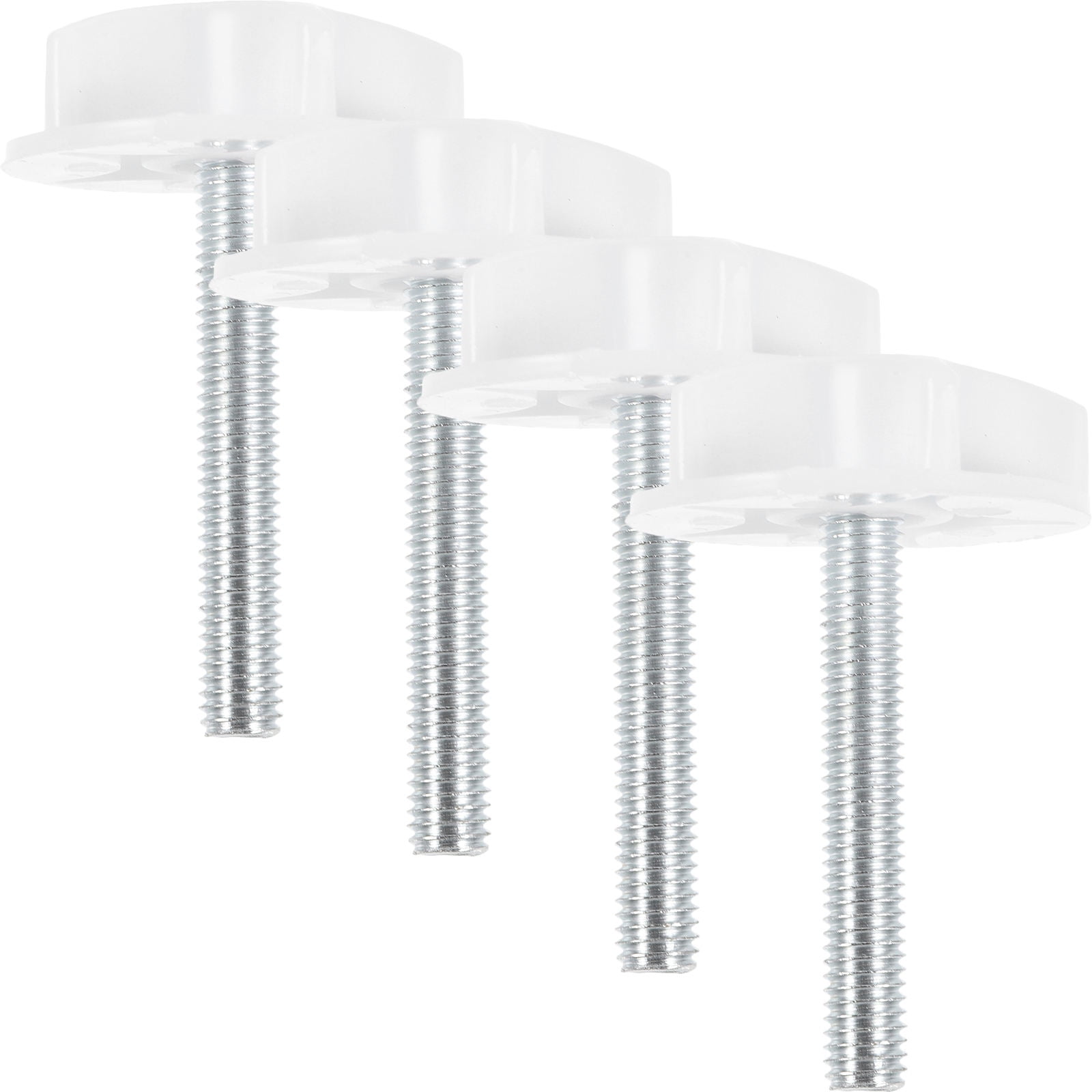 PTOOTP 4Set Headboard Fixing Bolt White Galvanized Steel Bed Hardware ...