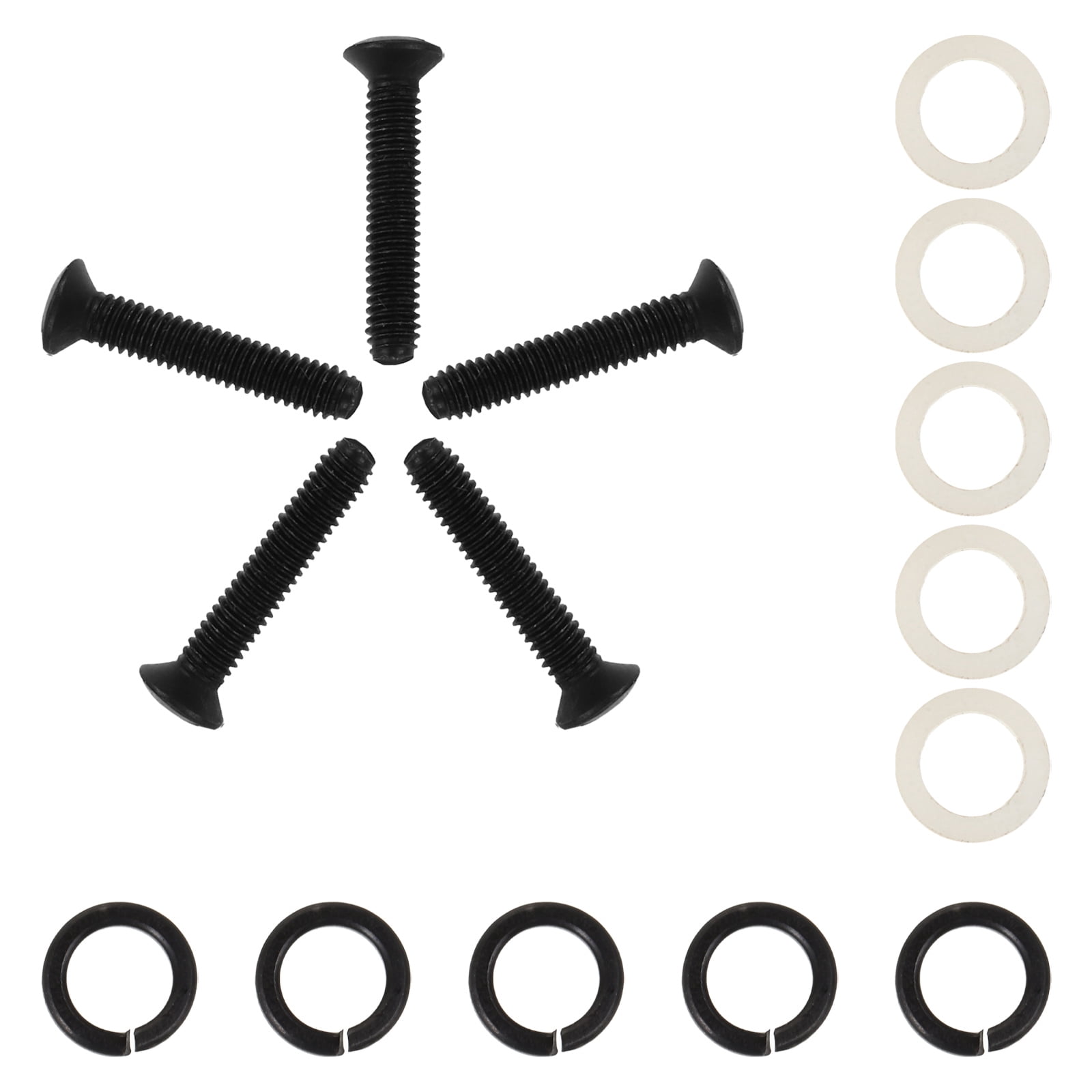 PTOOTP 5 Screws 1 Set Guitar Tuning Pegs Professional Tuning Peg Gasket ...