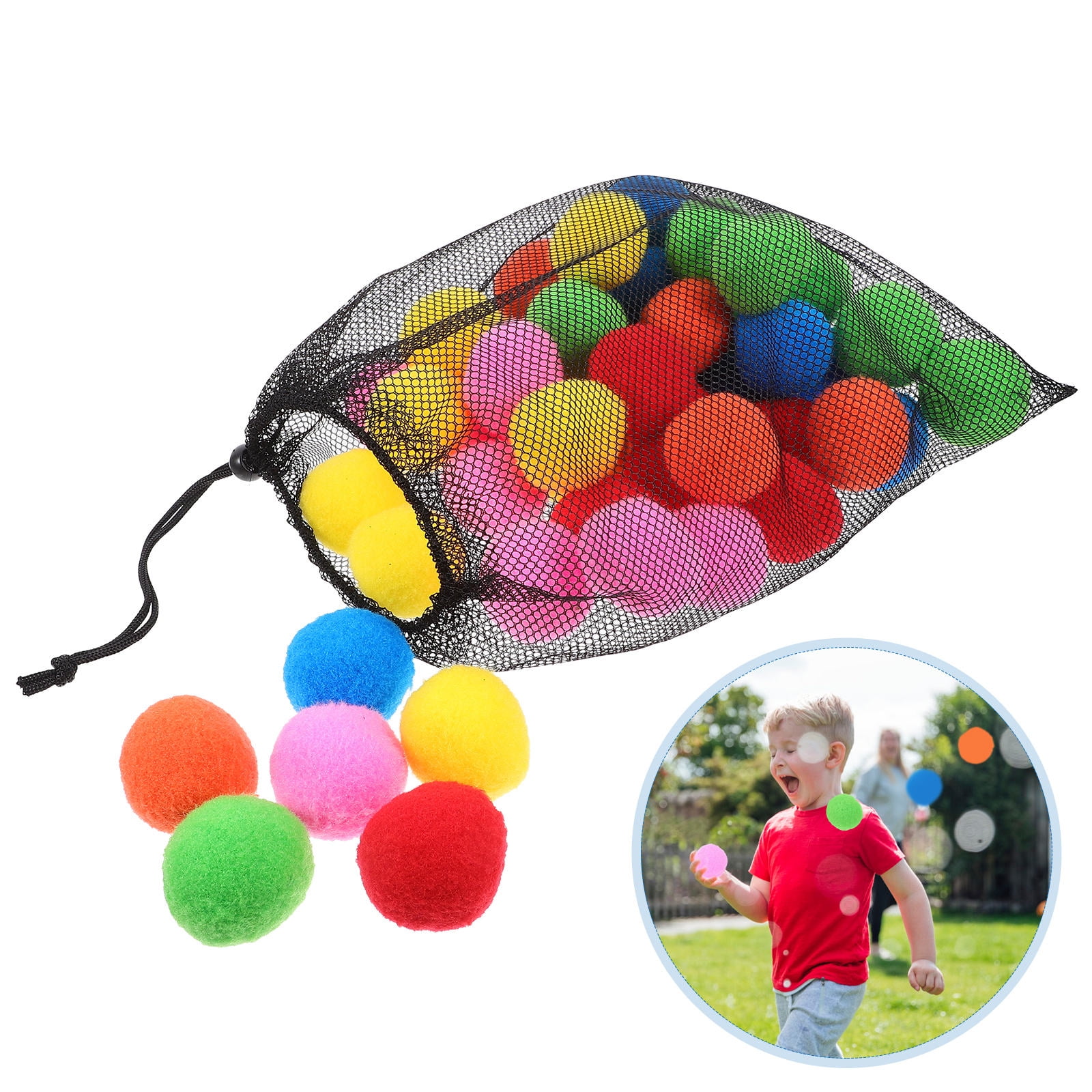 PTOOTP plastic balls Pool Party Toy Balls Assorted Color 1 storage bag ...