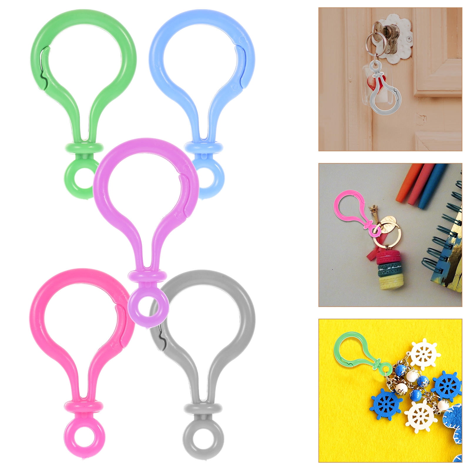 PTOOTP 50Pack Plastic Lobster Claw Clasps Assorted Color For Jewelry ...