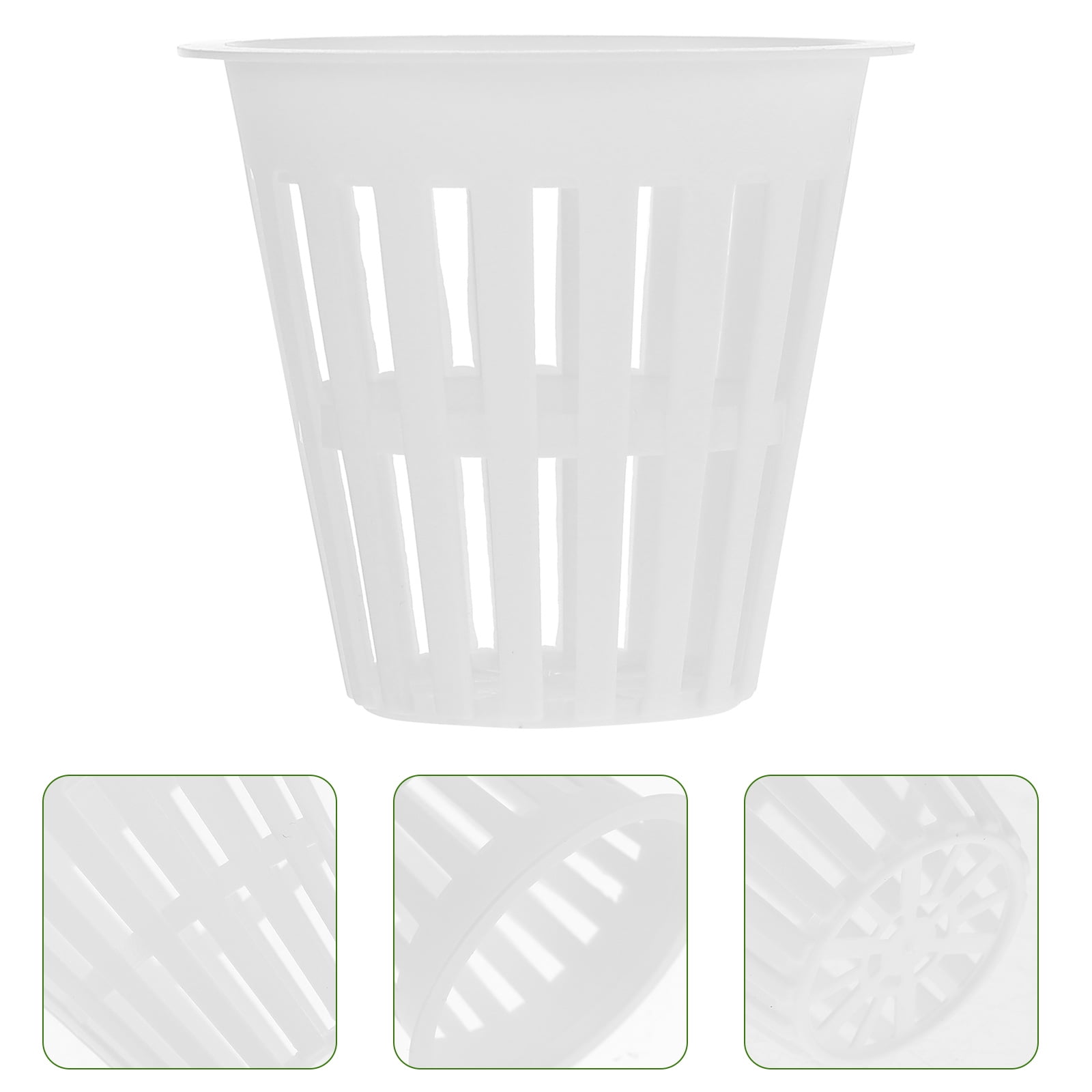 PTOOTP Plastic Hydroponic Net Cups 50Pcs for Root Development Drainage ...