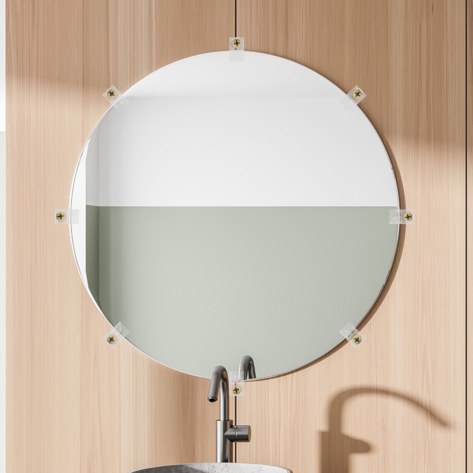 PTOOTP 50Pcs Rectangular Mirror Clip for Glass Support Clamp Bracket ...