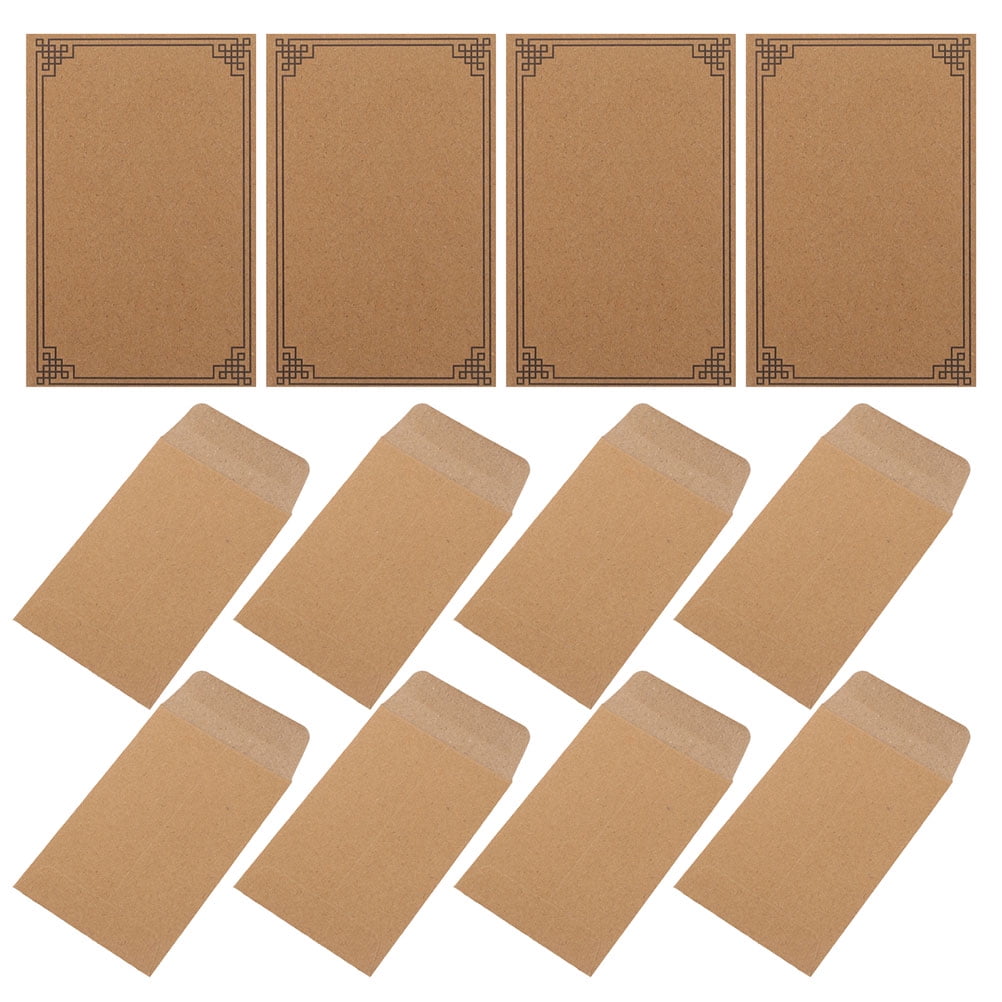 PTOOTP 50pcs Small Library Card Pockets Envelopes for Document ...