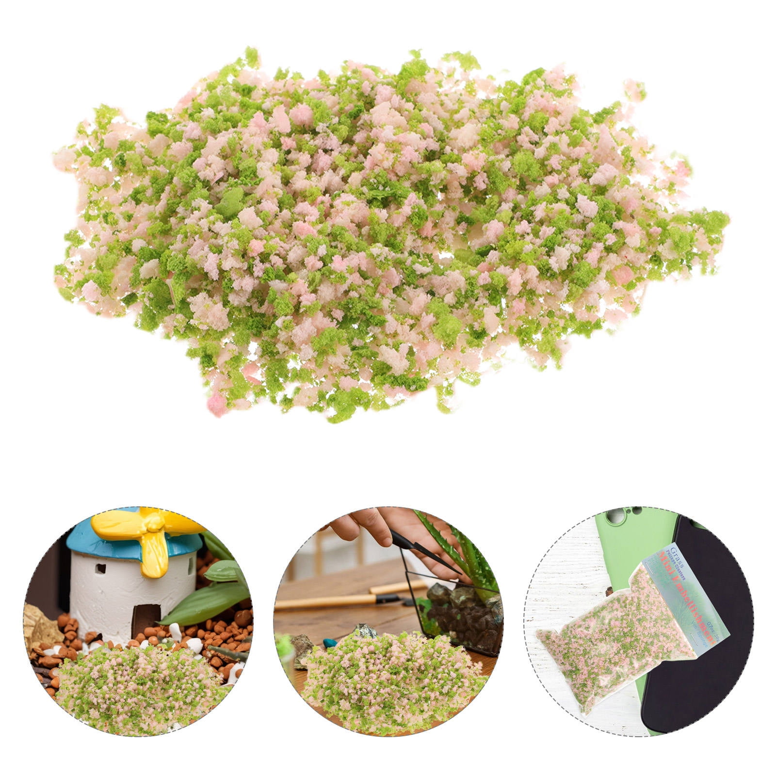 PTOOTP Plastic Craft Grass Assorted Color Miniature Landscape 5Set ...