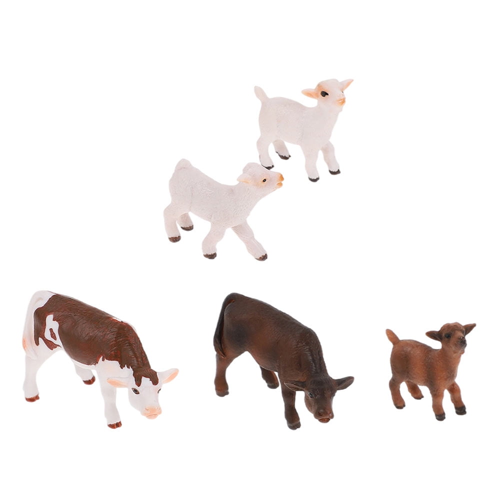 PTOOTP PVC Animal Model Ornaments Assorted Color for Decoration 5Pcs ...