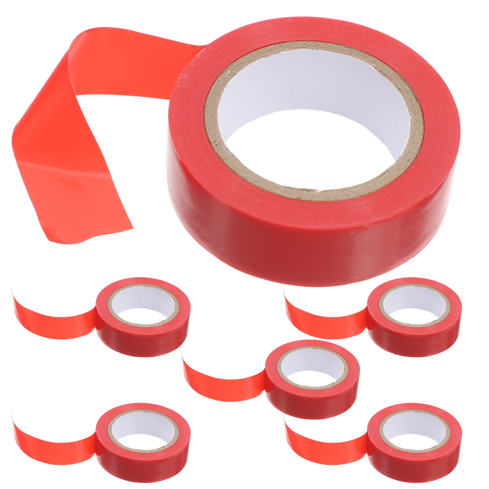 PTOOTP 6 Rolls Dispenser Tape Rolls For Electrical Work Red PVC ...