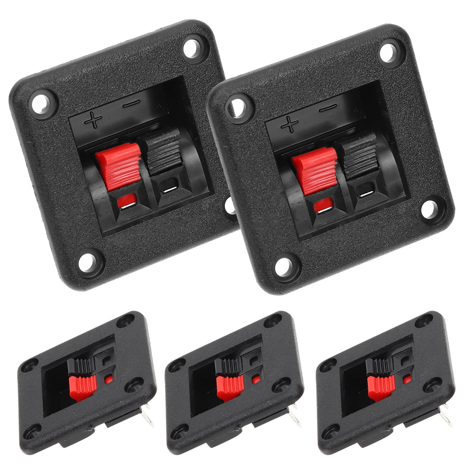 PTOOTP 6Pcs Terminal Wire Connectors for Stereo Speakers Black ABS ...