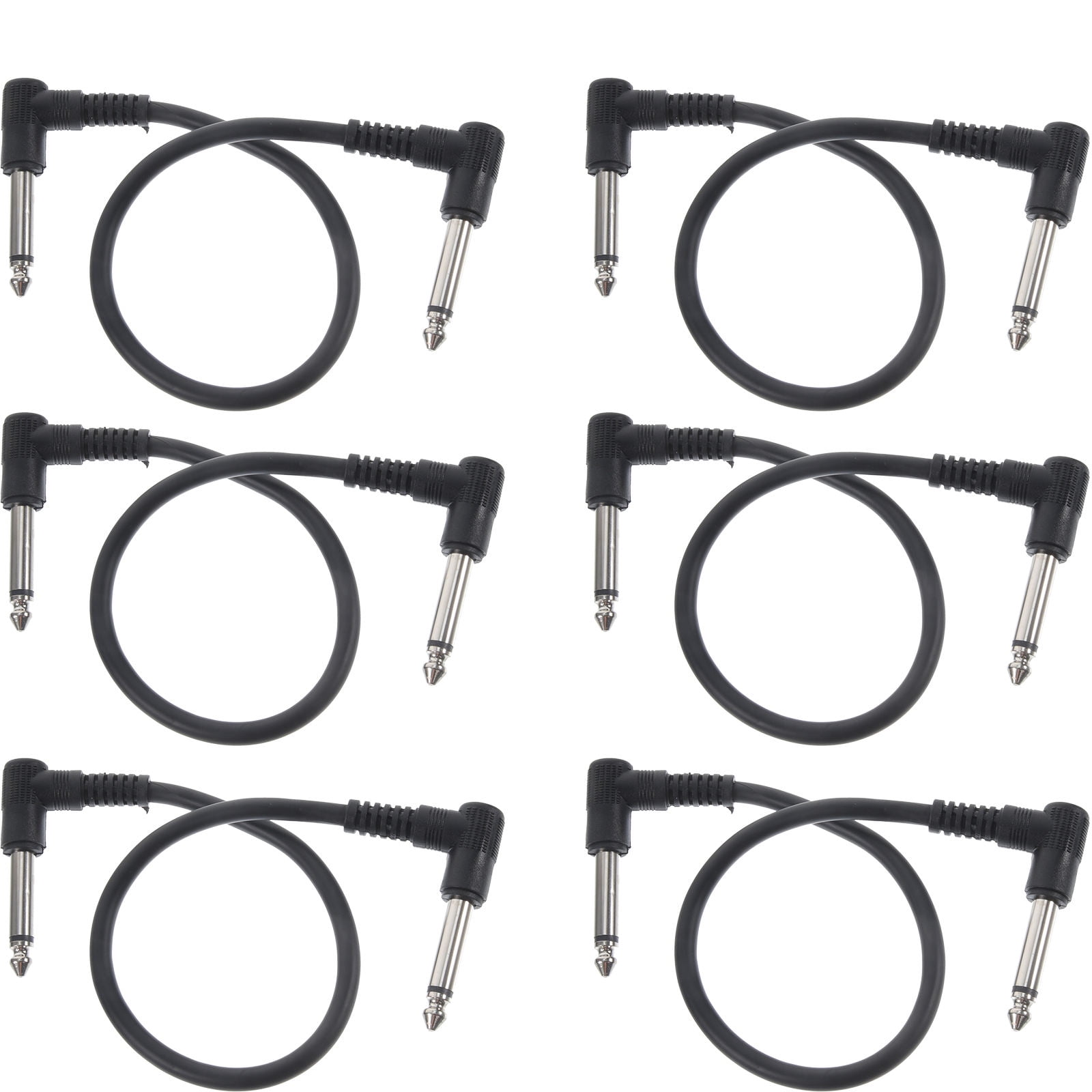 PTOOTP Professional Guitar Cable Set, 6-Pack Black Lightweight and ...