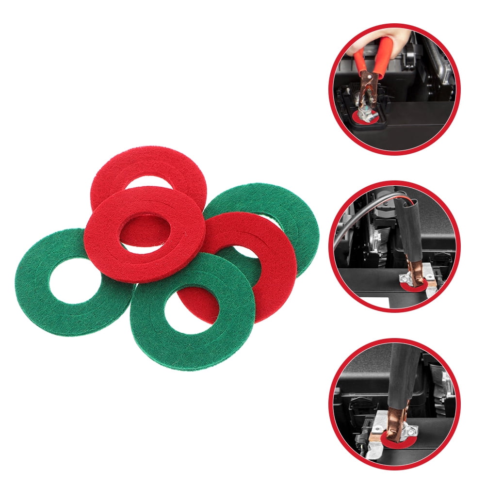 PTOOTP 6Pcs Battery Terminal Connectors Fiber Washers Assorted Color ...