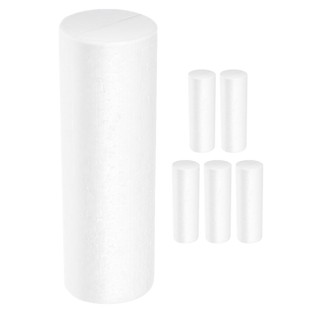 PTOOTP 6Pcs Diy Cylinder Decor White Foam for School Projects and ...