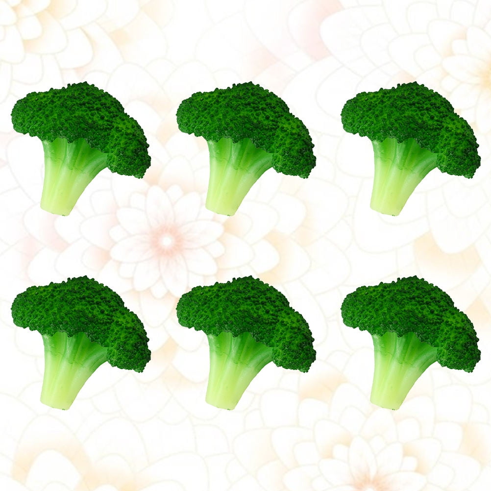 PTOOTP Nonperishable Toy Broccoli 6Pcs for Home Kitchen Decoration 2.4× ...