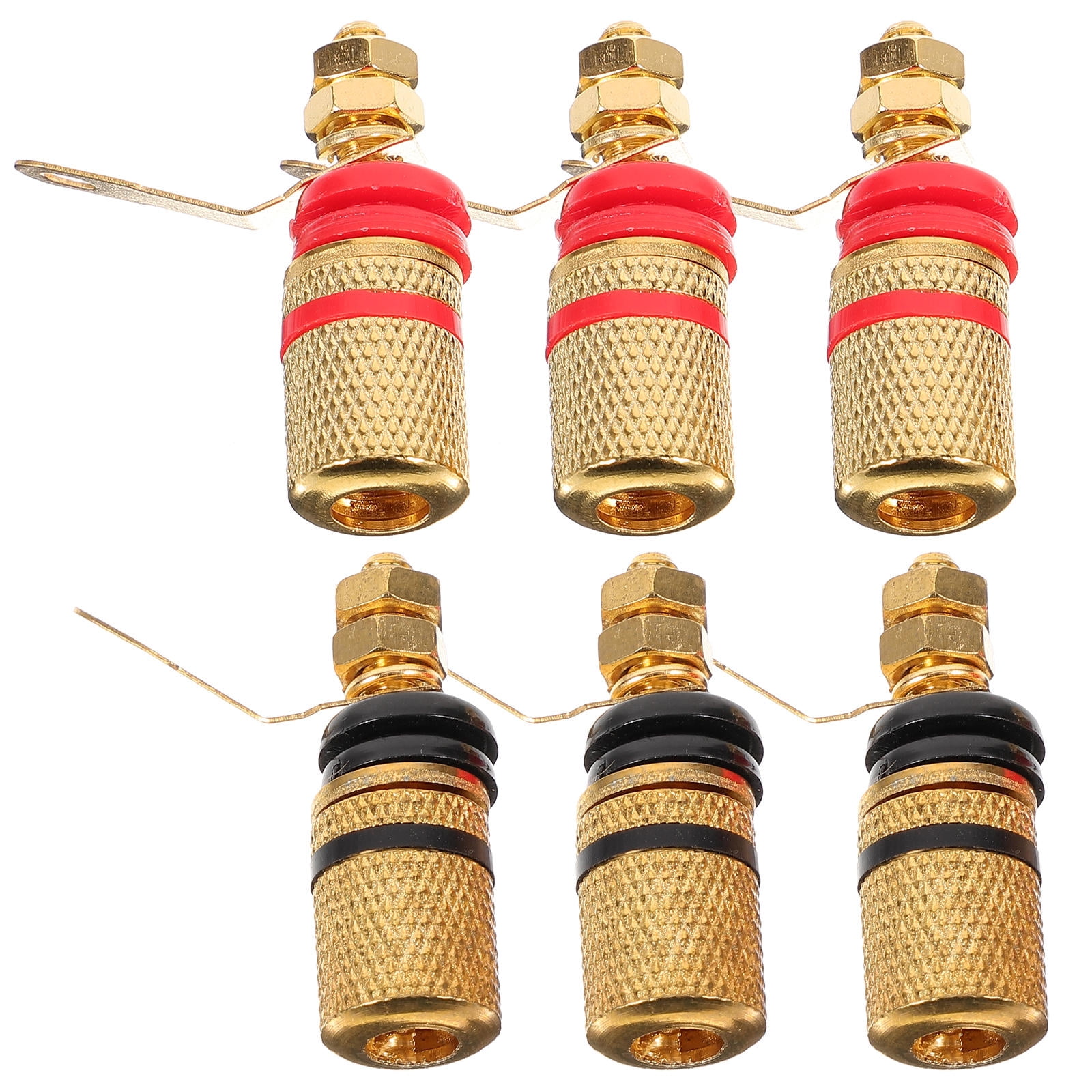 PTOOTP 6Pcs Gold Plated Copper Speaker Binding Post Connector for ...