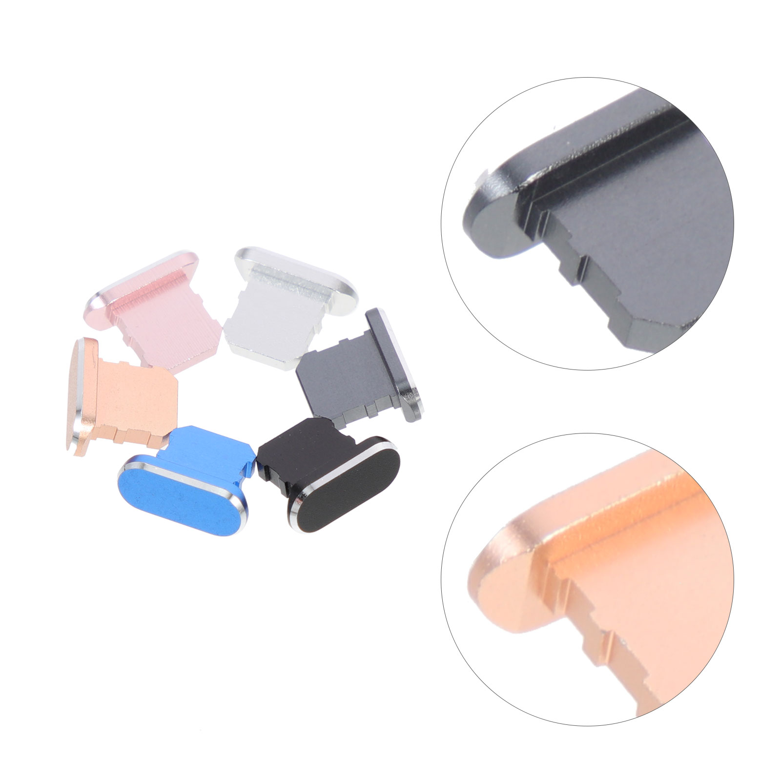 PTOOTP Water Resistant Dustproof Metal Port Plugs 6pcs for Charging ...
