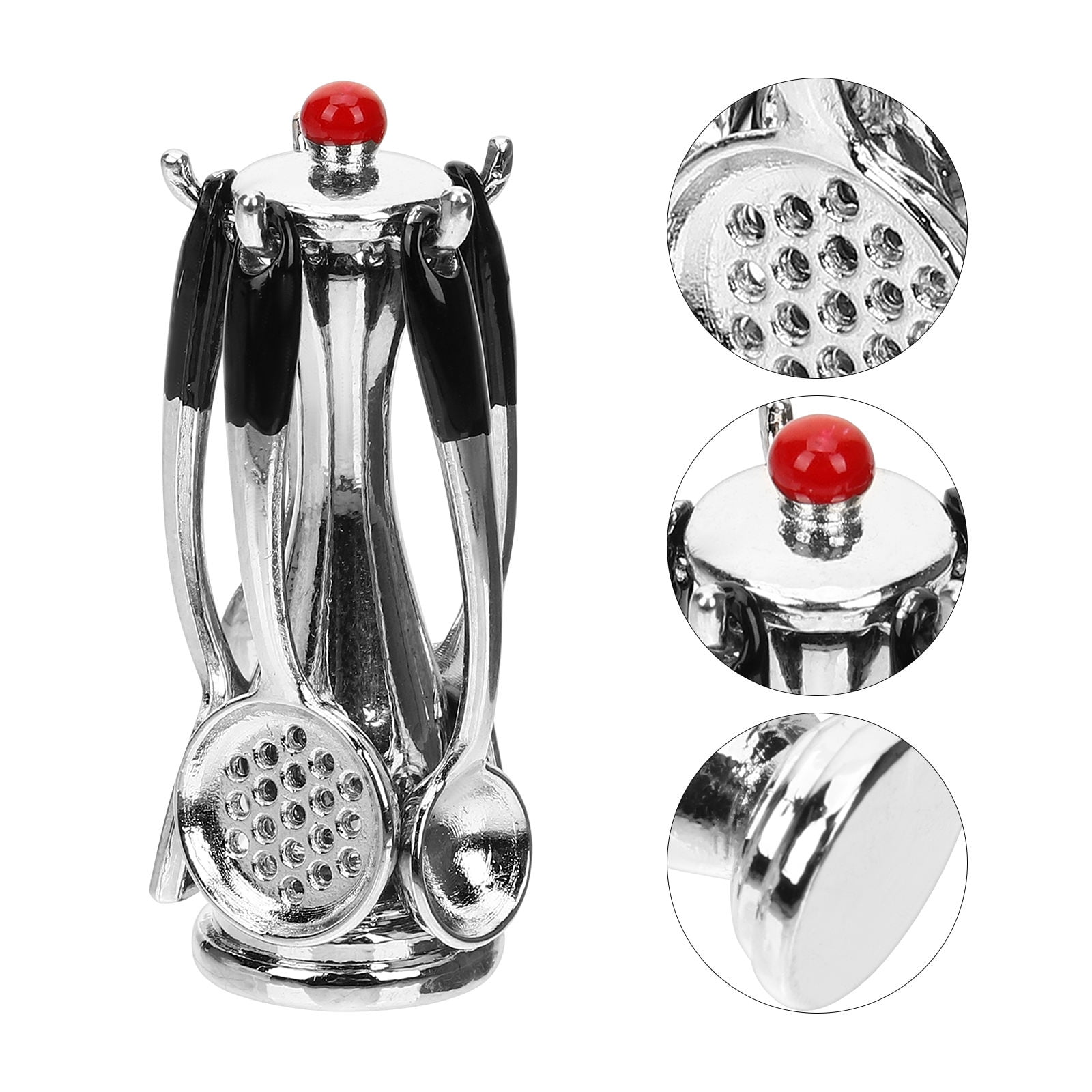 PTOOTP 6Pcs Mini Kitchen Decor For Dolls With Silver Metal Mini House ...