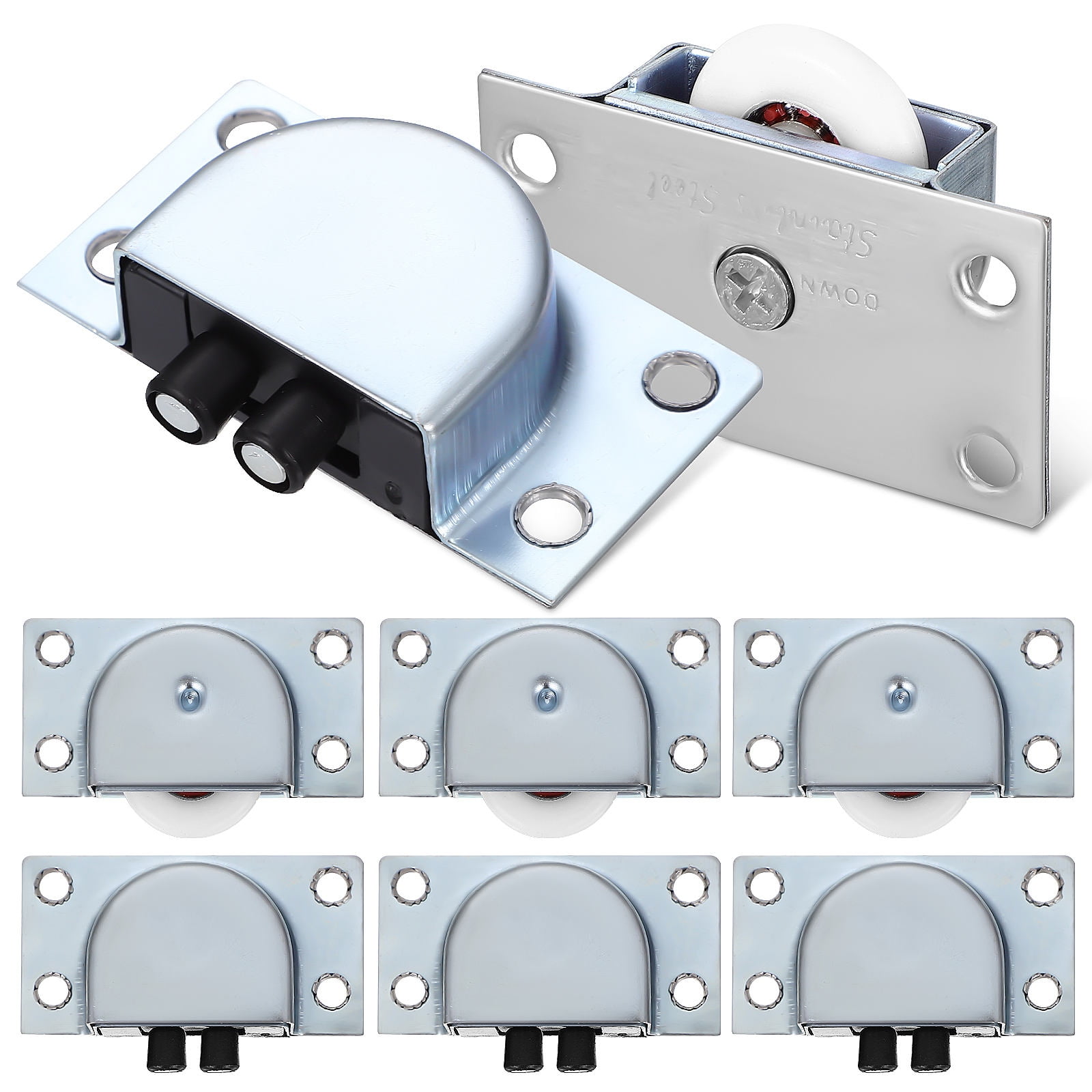 PTOOTP 6Pack Stainless Steel Sliding Door Roller Wheels Smooth Mute ...