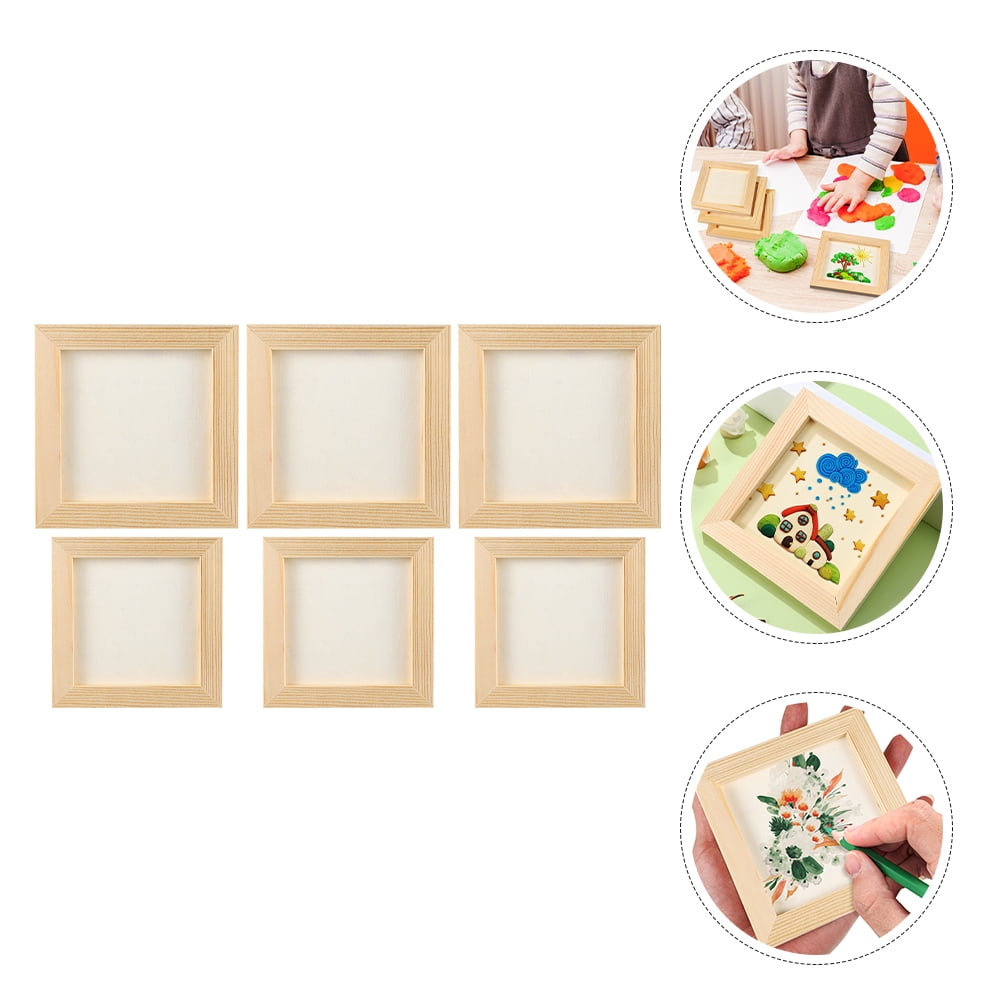 PTOOTP 6Pcs Wooden Frames for Diy Activities Home and School Projects ...