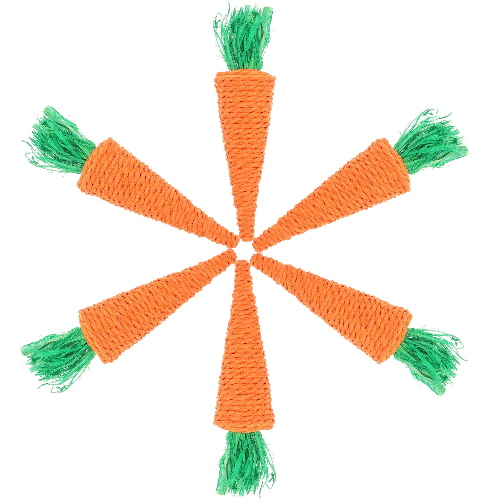 PTOOTP Pet Toys Carrot Prop Toy Orange Natural Material 6pcs - Walmart.com