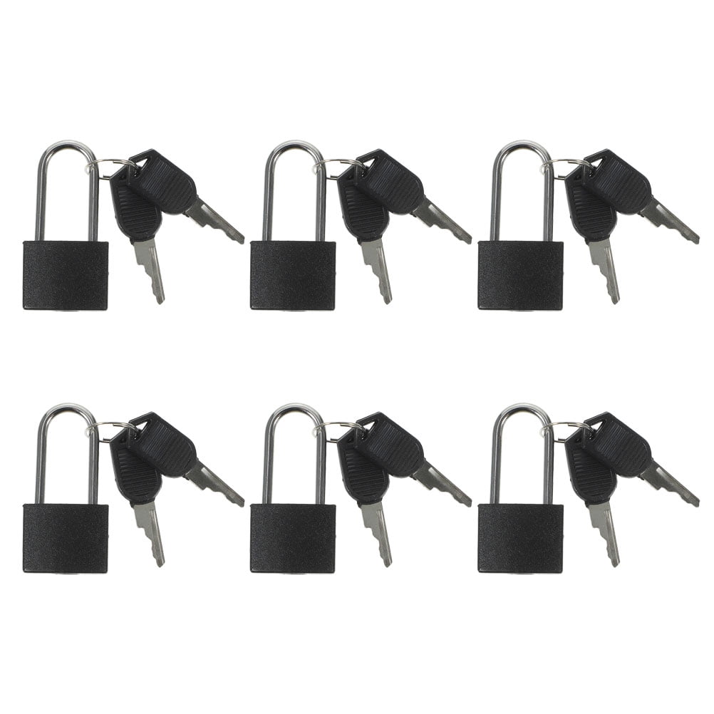 PTOOTP 6Sets Padlock with Keys for Home Use Black Rectangular Plastics ...