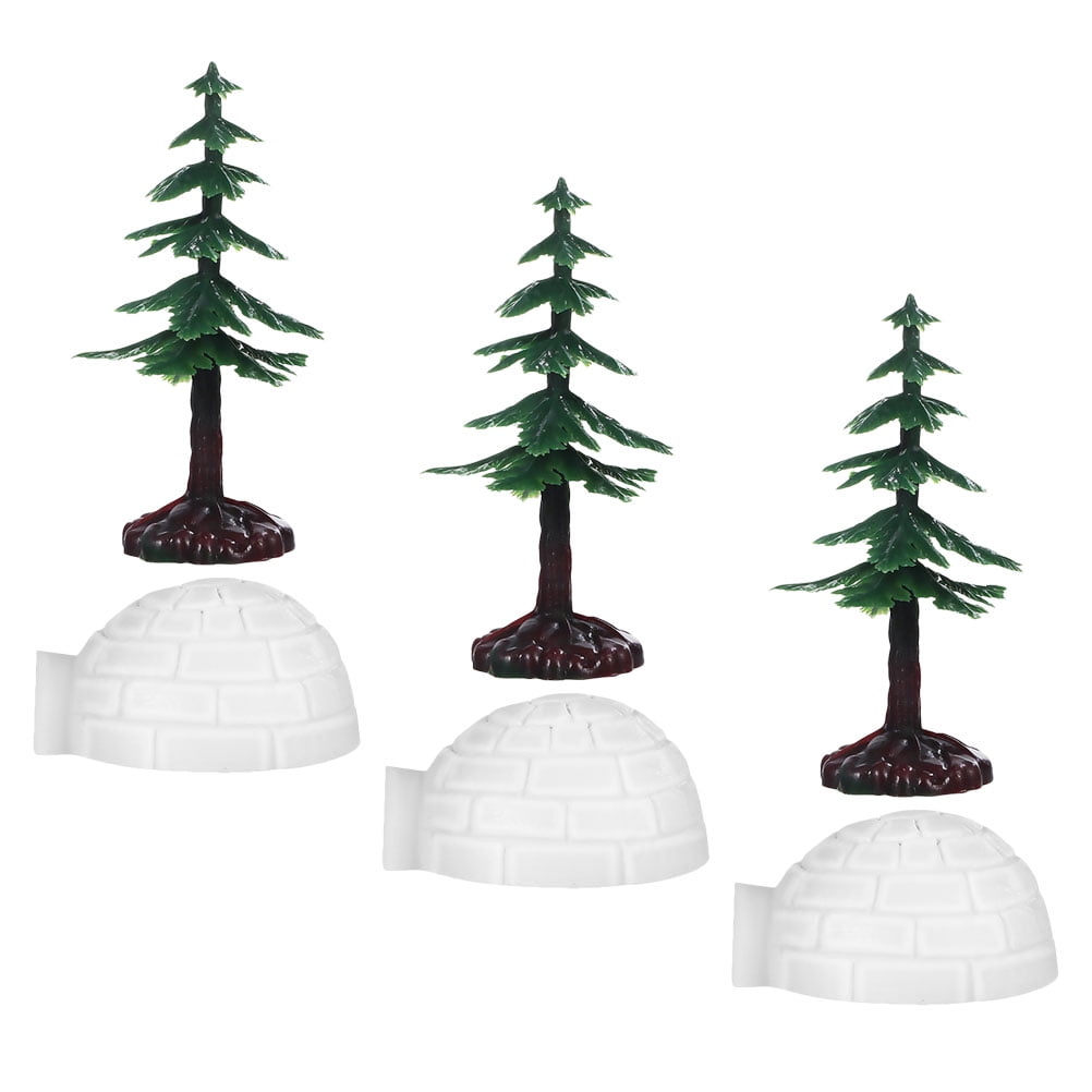 PTOOTP 6pcs Igloo Figurines Realistic Design Assorted Color Plastic for ...
