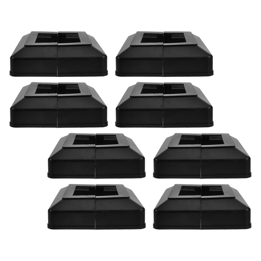 PTOOTP 8pcs Post Base Covers and Skirts Black Plastic Enhance Visual ...
