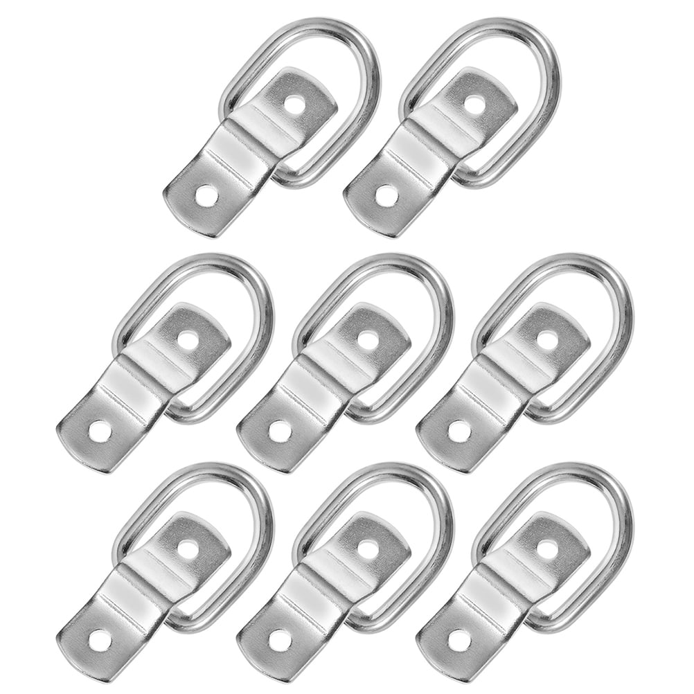 PTOOTP 8Pcs Lashing Ring for Truck and Car Heavy Duty D Ring Anchor Zinc Plated 2.91X1.57X0.12 ...