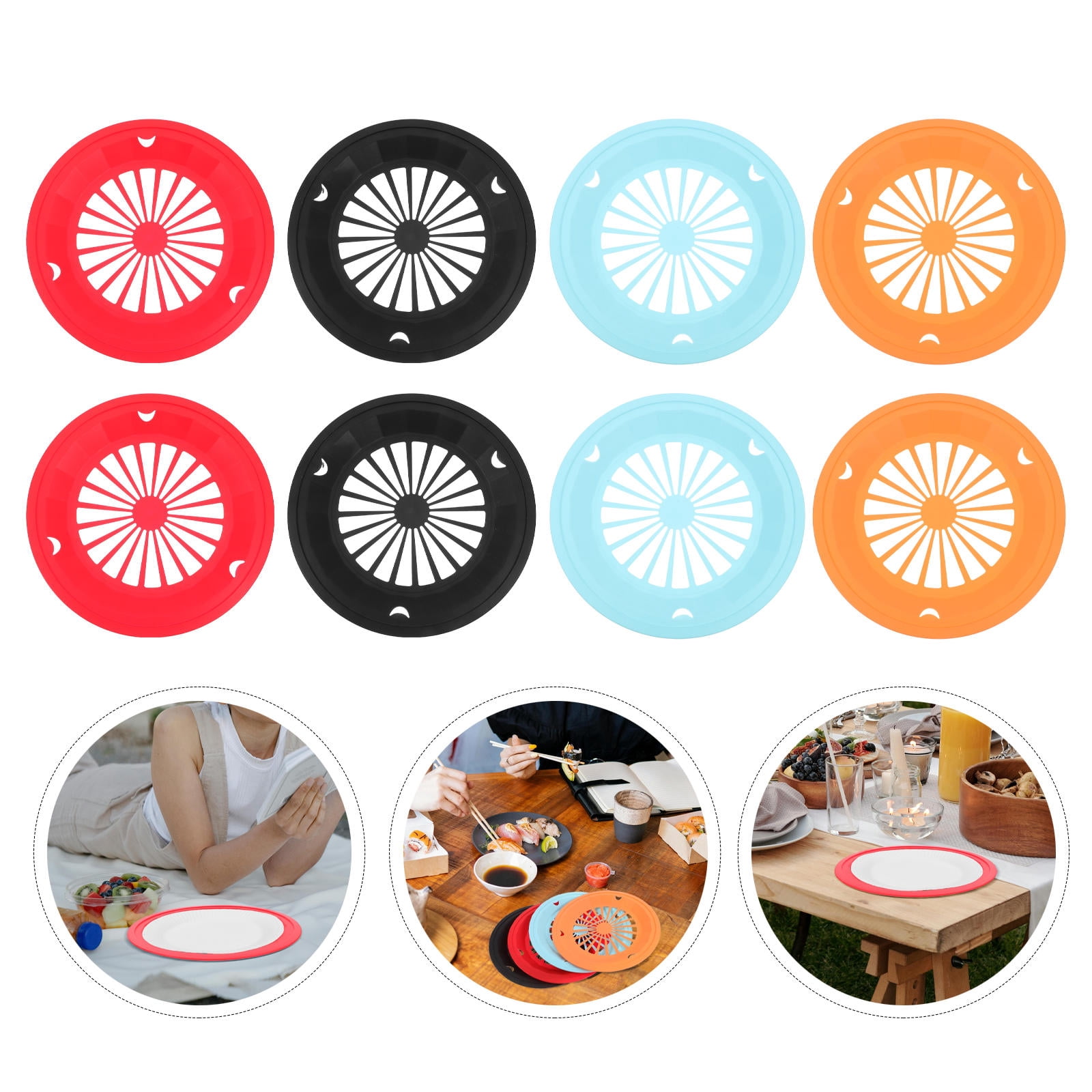 PTOOTP 8Pcs Square Paper Plate Holders Versatile Uses For Camping And ...