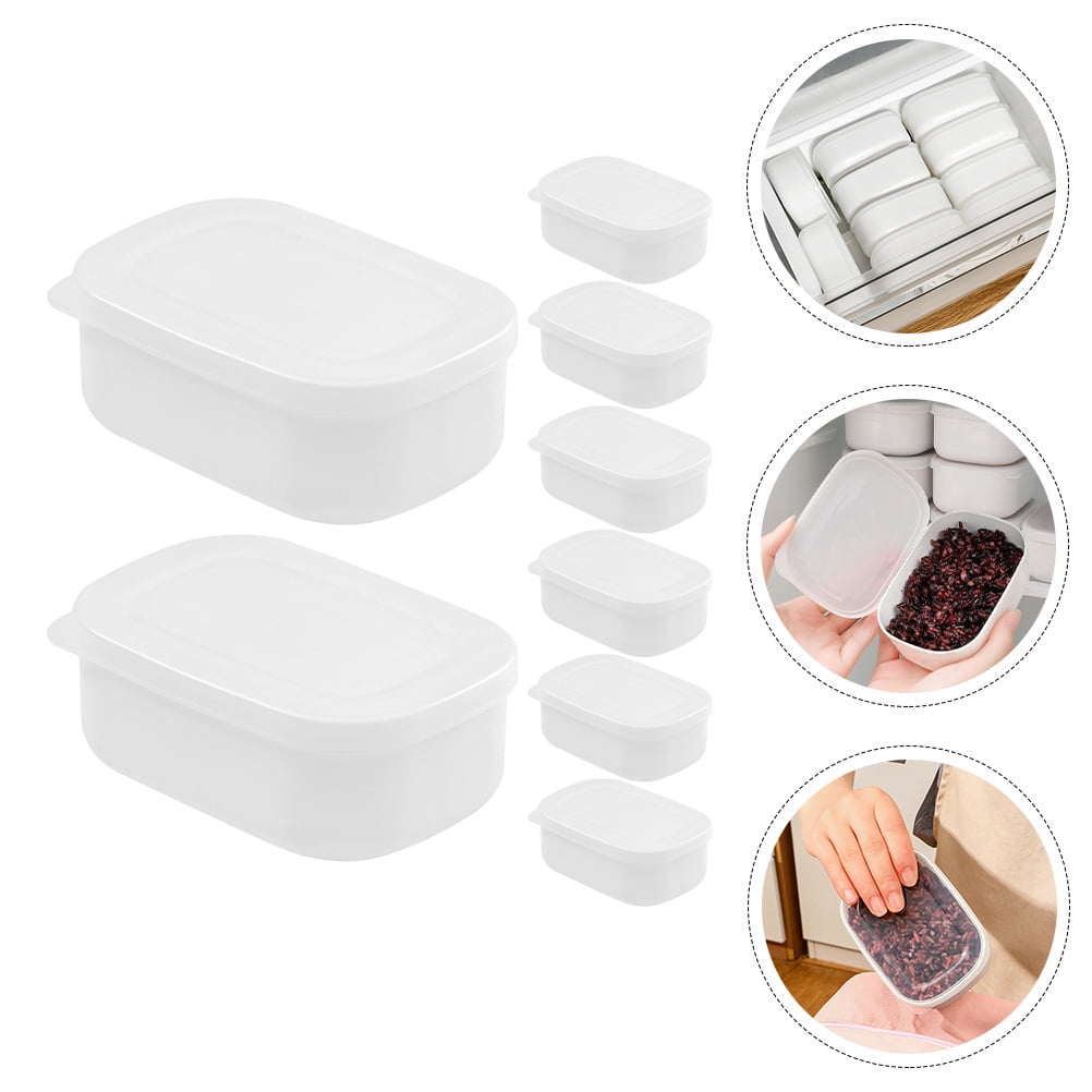 PTOOTP 8Pcs Stackable Freezer Safe Rice Storage Box For Meal Prep And ...