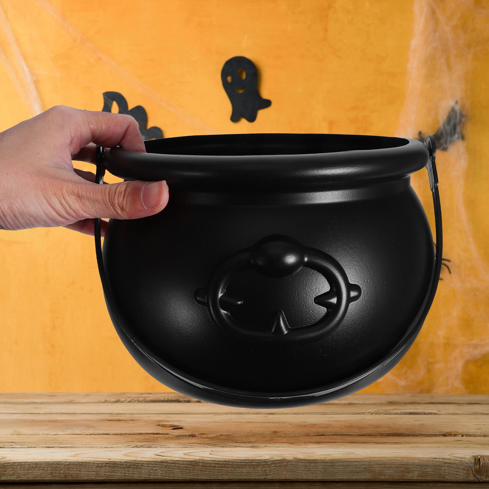 PTOOTP 9pcs Treat Buckets Cauldron Candy Holder Black Plastic For ...
