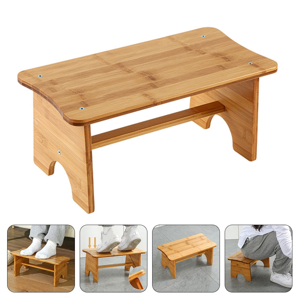 PTOOTP Anti-skid Stool 1Pack Wood Color for Various Users in Home or ...