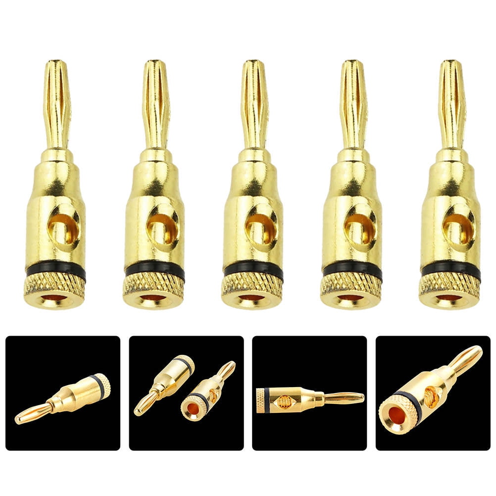 PTOOTP Banana Audio Plug 24Pcs Gold Plated For Well Conductivity And ...