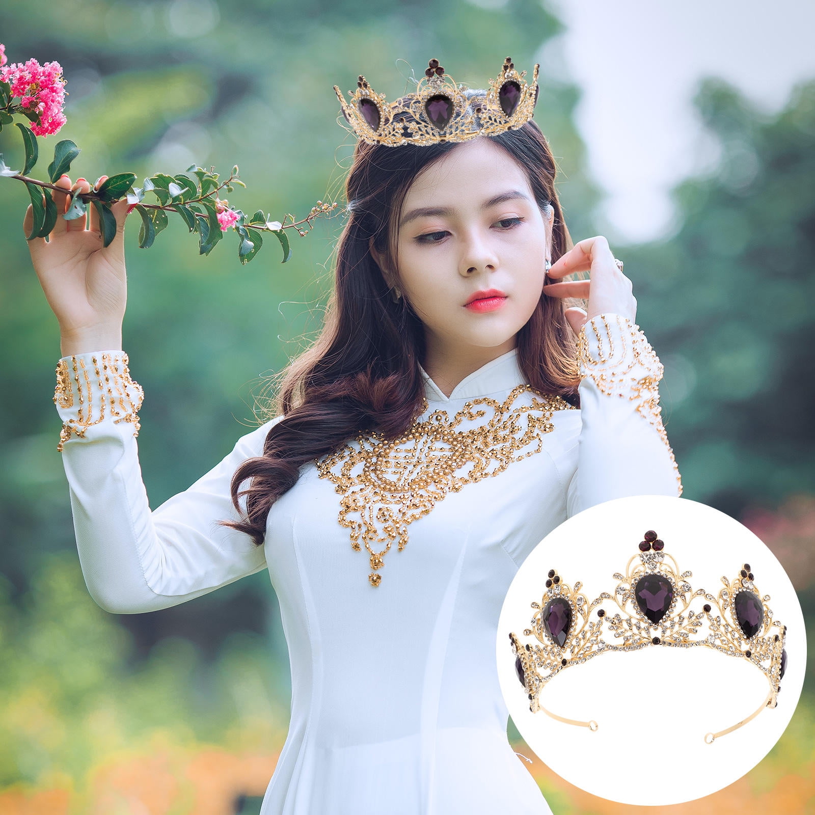 PTOOTP Costume Crowns for Women Baroque Hair Accessory 1Pcs - Walmart.com