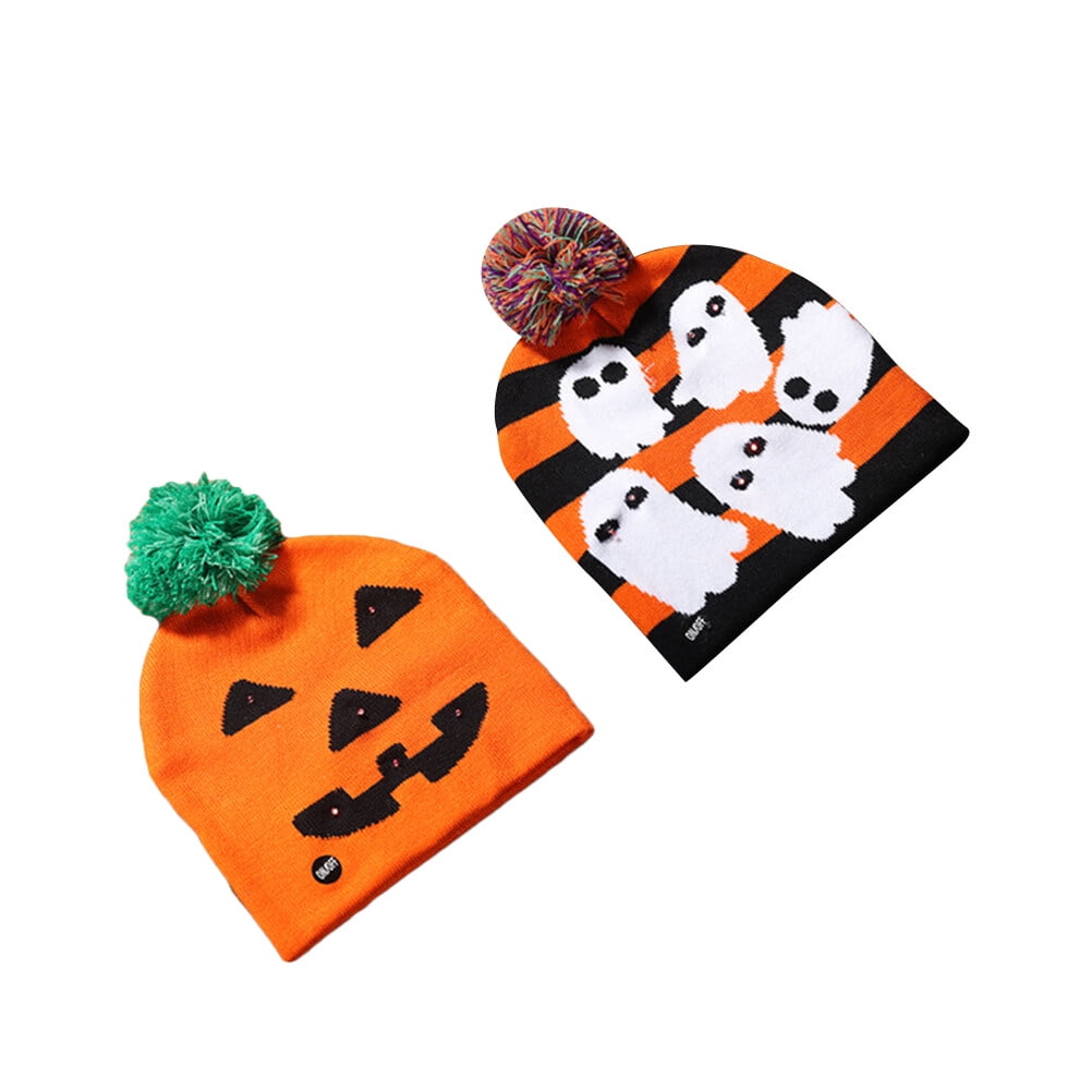 PTOOTP Luminous Beanie Hats Round Top Assorted Color Glow Design Kids ...