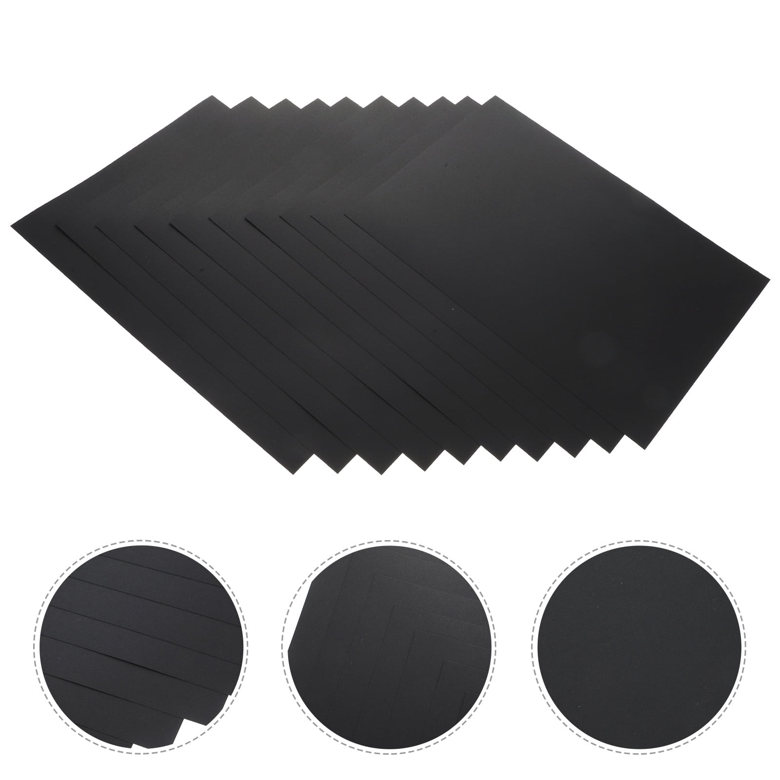 PTOOTP Black Card Paper 100 Sheets for Handicraft Making and Art ...