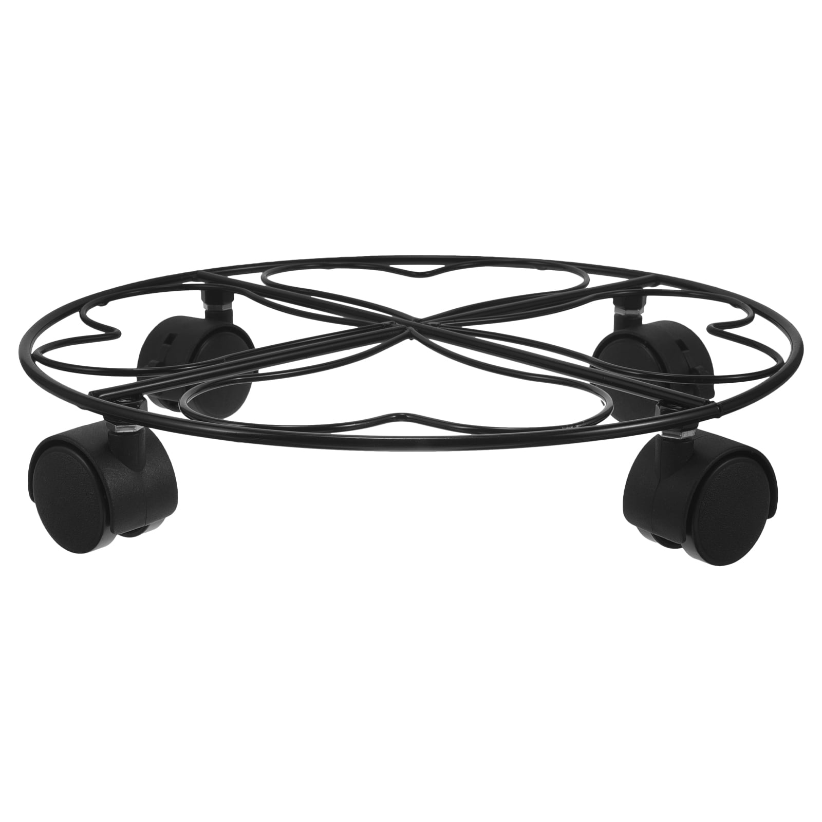 PTOOTP Black Cast Iron Plant Dolly with Wheels Heavy Duty Rolling Stand ...