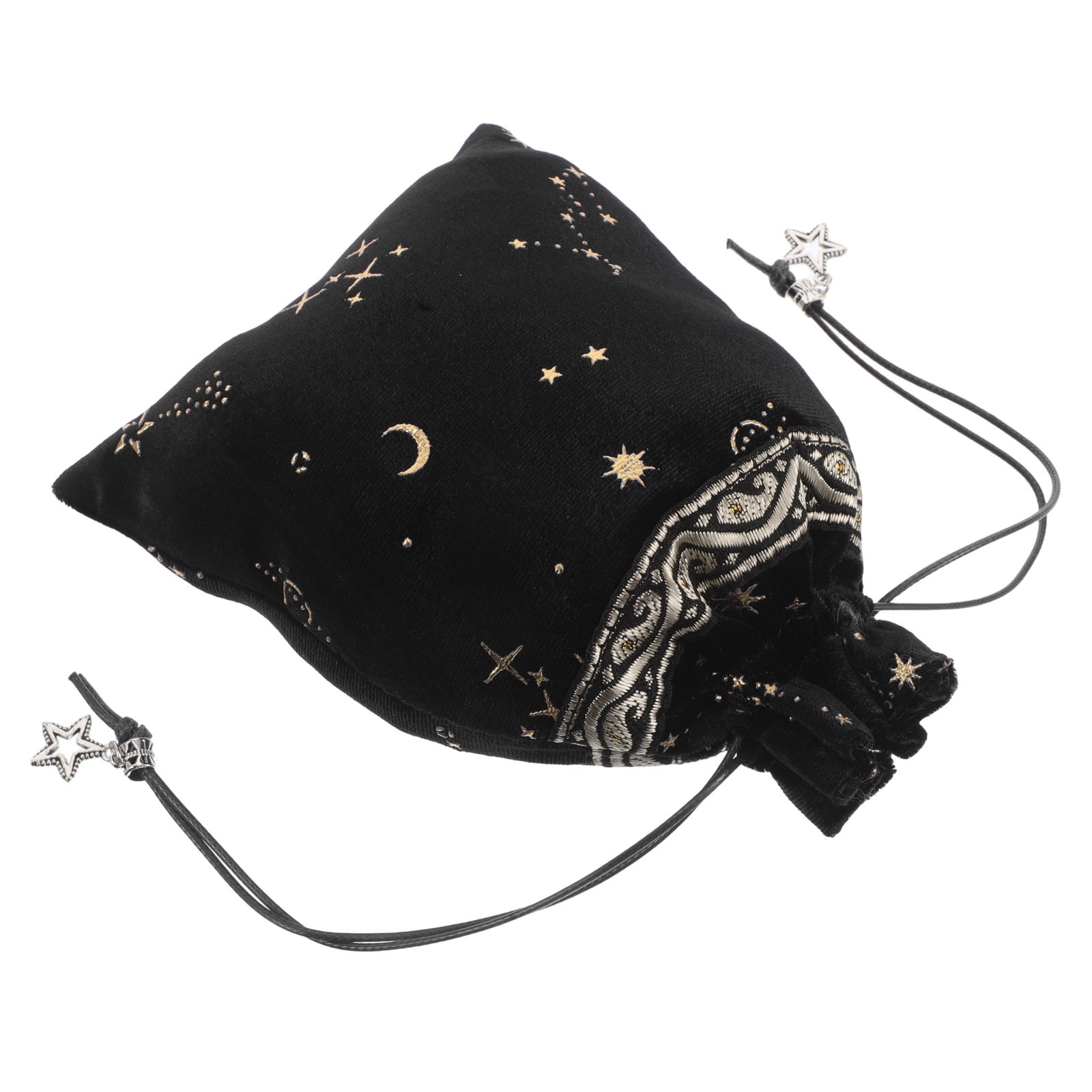 PTOOTP Black Velvet Mini Drawstring Jewelry Pouch for Home Use Compact ...
