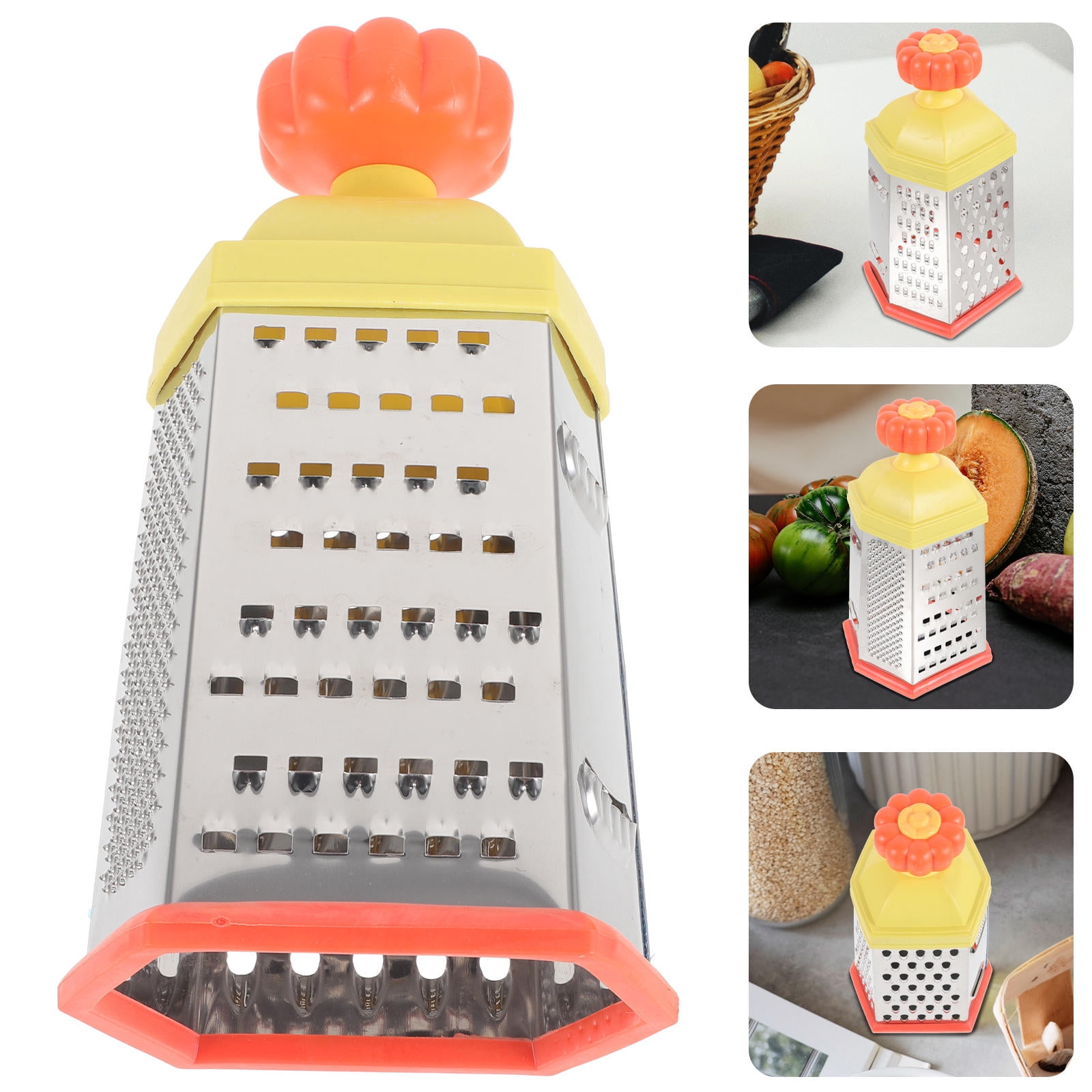 PTOOTP Stainless Steel Box Grater for Kitchen Vegetable Ginger Carrot ...