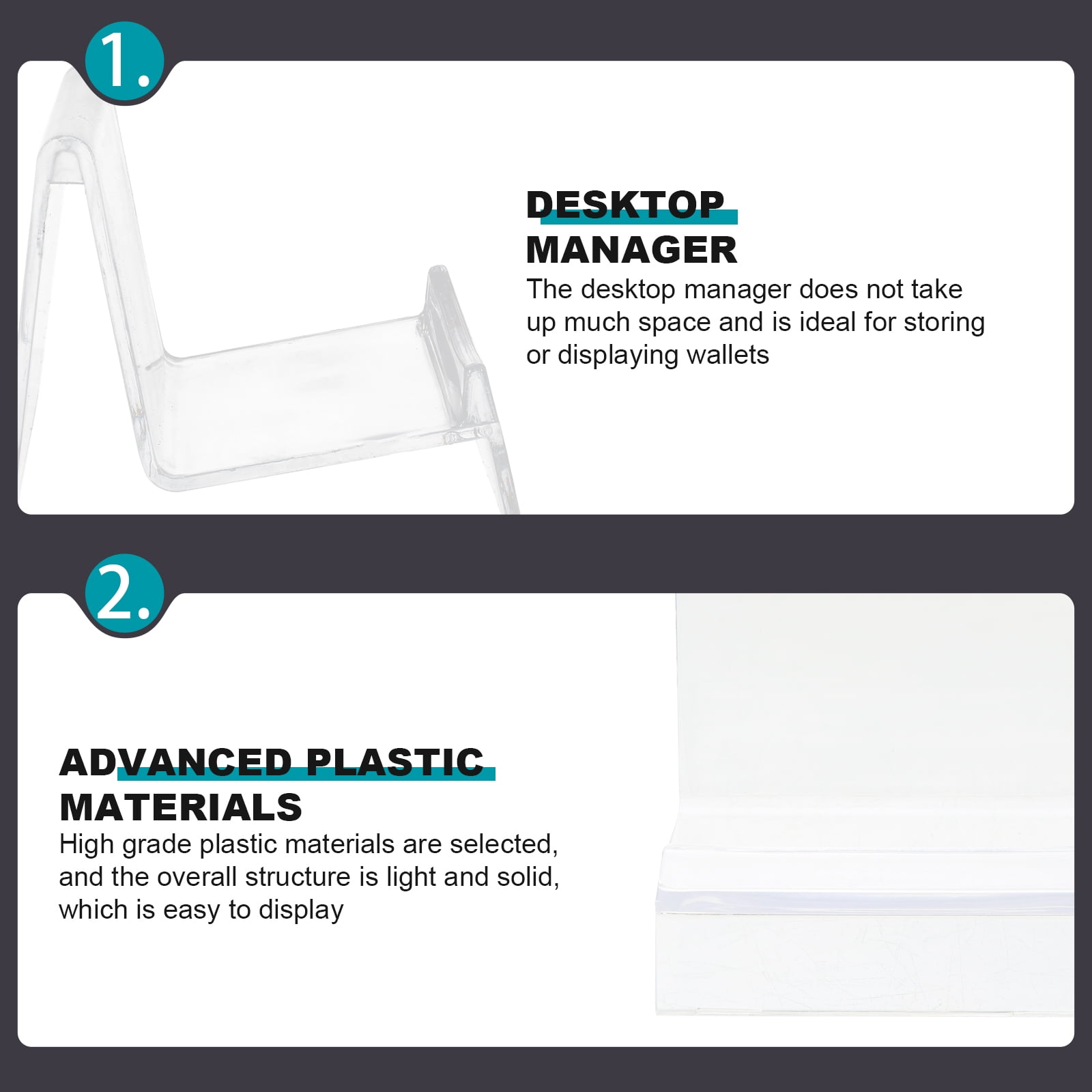 PTOOTP 6Pcs Modern Design Wallet Display Rack with Display Holder for ...