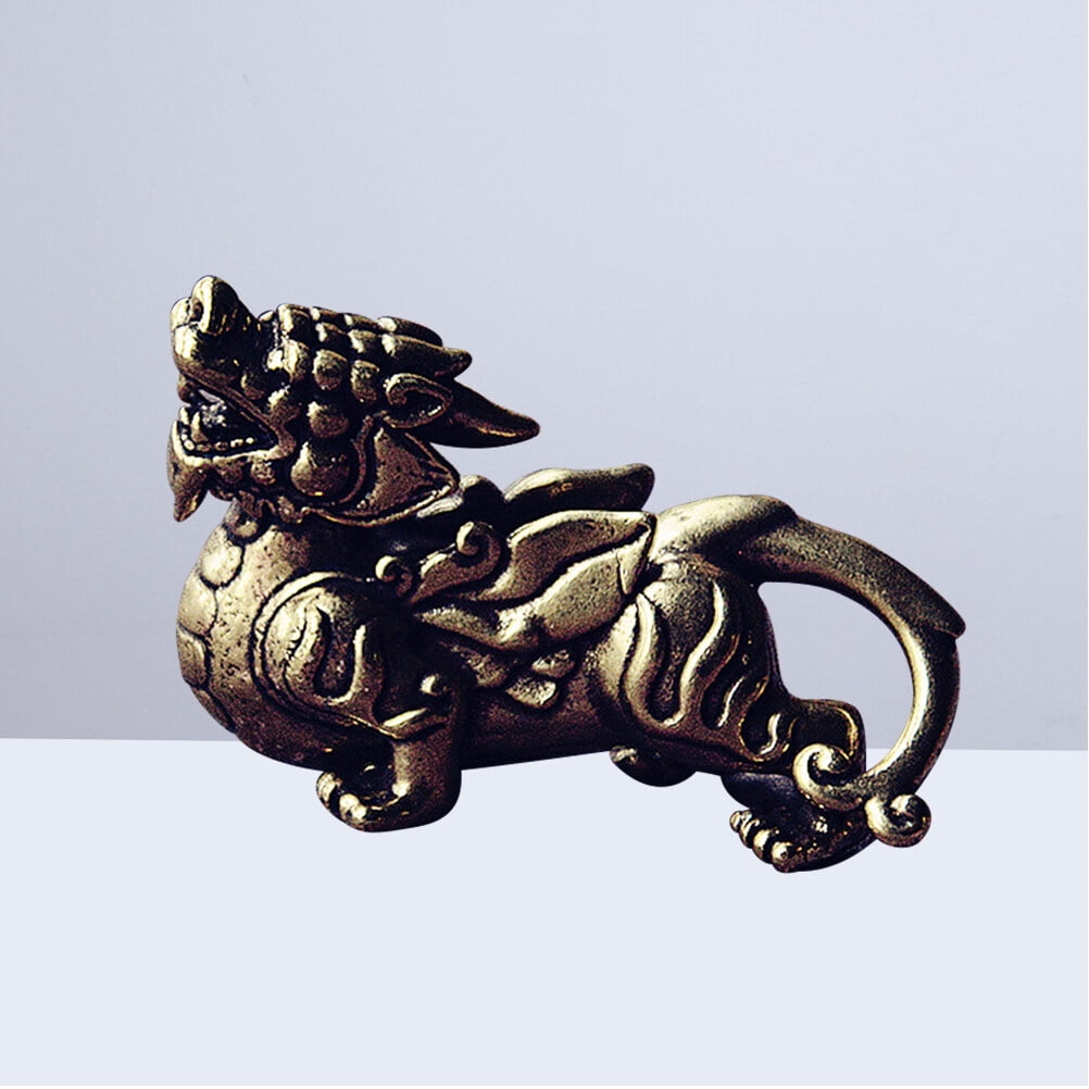 PTOOTP Home Ornaments Chinese Ancient Stuff Dark Brown Brass Desktop ...