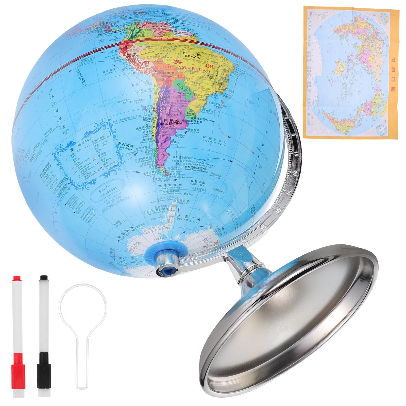 PTOOTP Students Globe Earth Globe Blue Plastic 1 Set - Walmart.com
