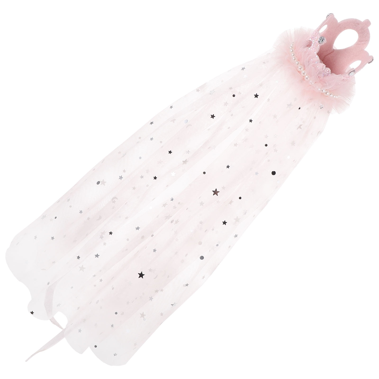 PTOOTP Pink Pet Bridal Crown Veil Elegant Decoration for Dogs and Cats ...