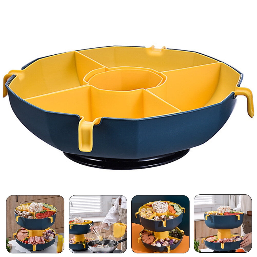 PTOOTP Curved Rectangle Plastic Tray Multi-Color, Serving Tray for Hot ...